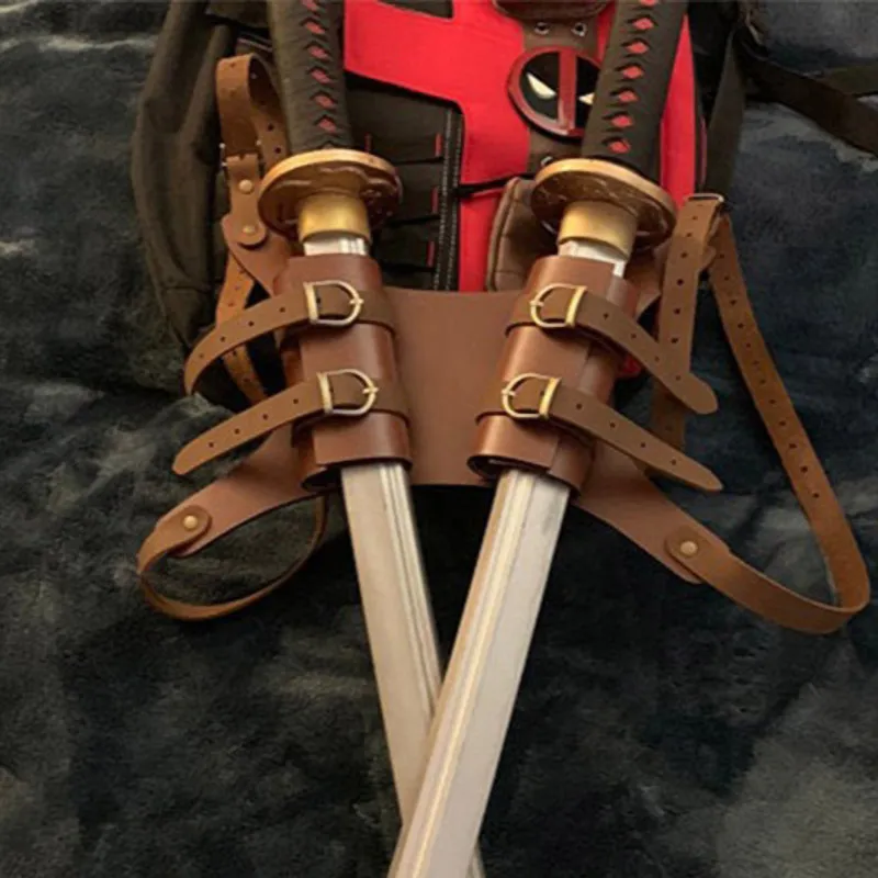 Medieval Samurai Katana Scabbard Leather Sword Holder Sheath Bag For ...