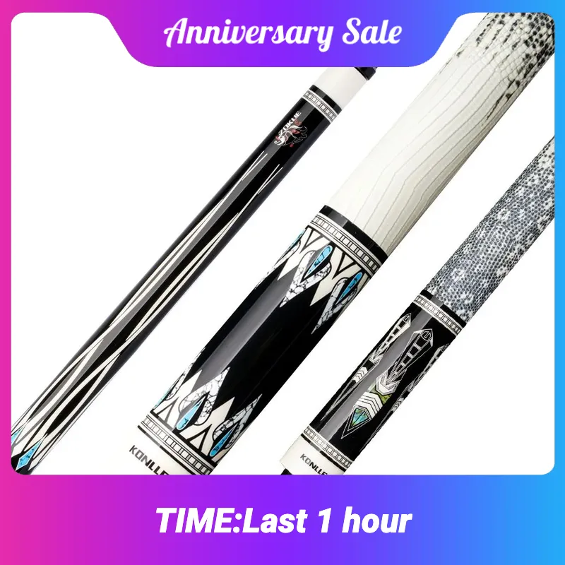Pool Cue Stick Maple Canadian Shaft, Tiger Everest Tip, Leather Grip ...