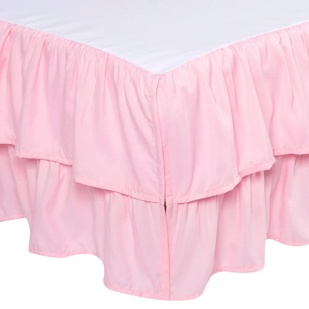 DHgate.com:Double Layer Ruffles Crib Skirt - Soft Bed Cover for ...