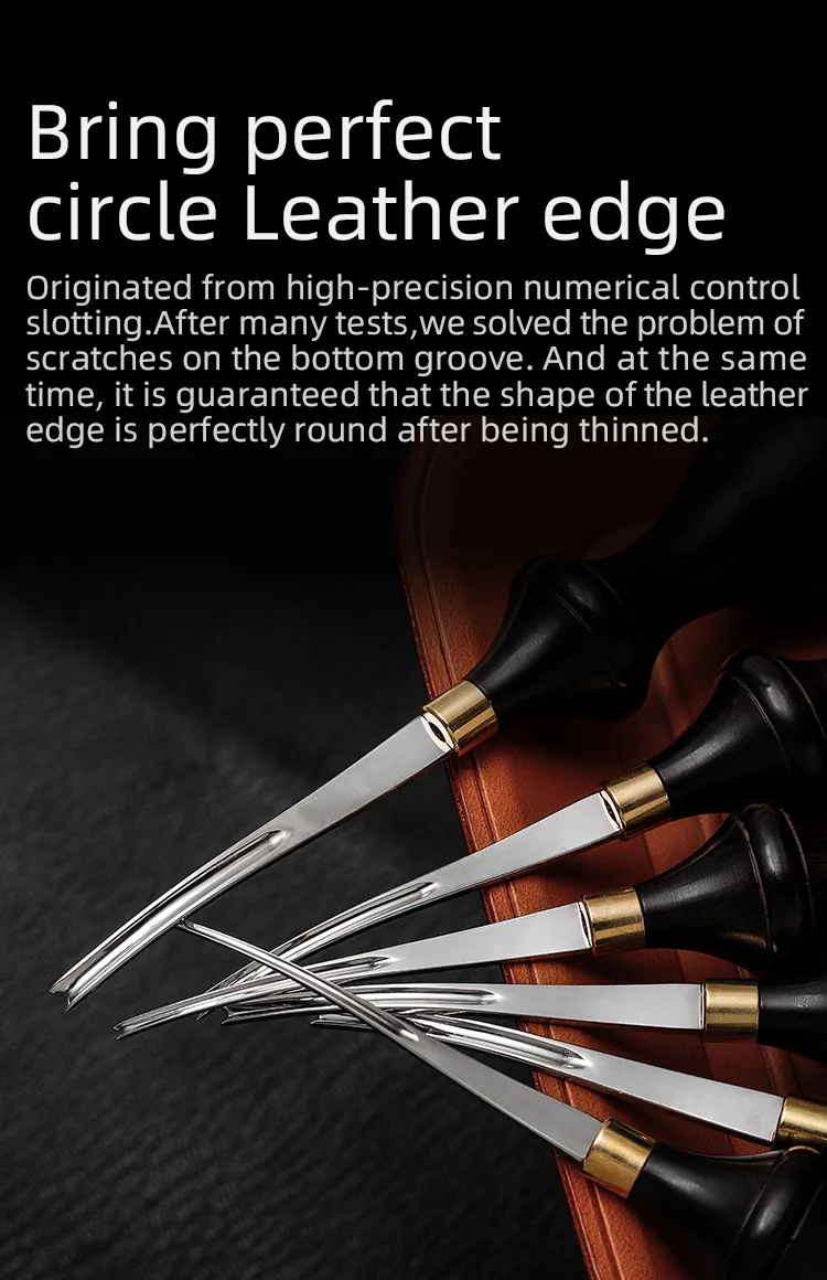 WUTA Leather Edge Beveler PRO Skiving Craft Work Tools M390 Die Steel ...