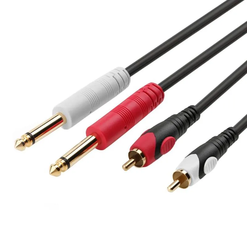 DHgate.com:UpgradedALLOYSEED 2RCA to 2 6.35mm Mono Audio Cable, RCA to ...