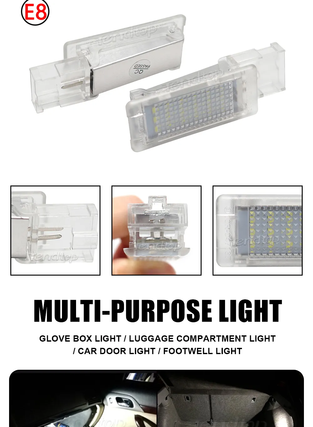 DHgate.com:LED Footwell Light Luggage Compartment Glove Box Lamp For VW ...