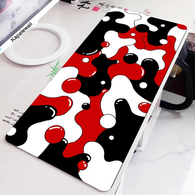 Gaming Mouse Pad Large Rubber Mouse Mat with White Strata Liquid ...