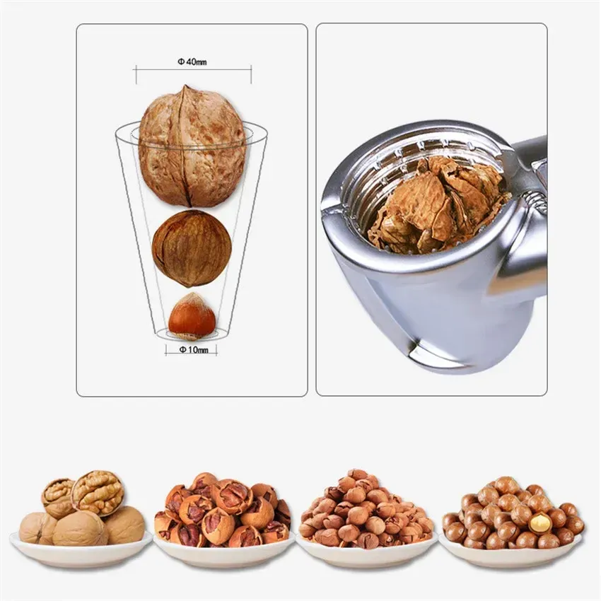 Zinc Alloy Nutcracker Sheller Crack Almond Walnut Pecan Hazelnut ...