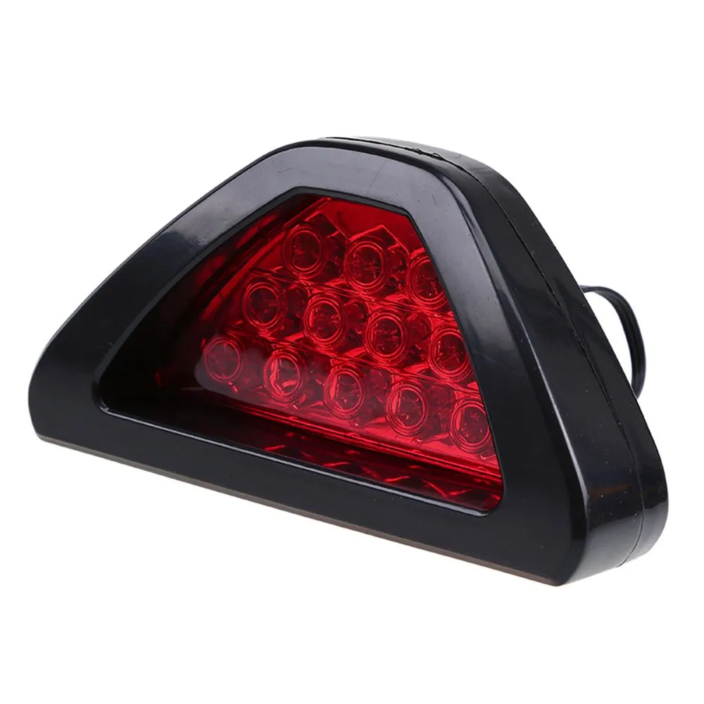 Universal Brake Signal Lamp Triangle Sporty 12 LED Rear Fog Light Third ...