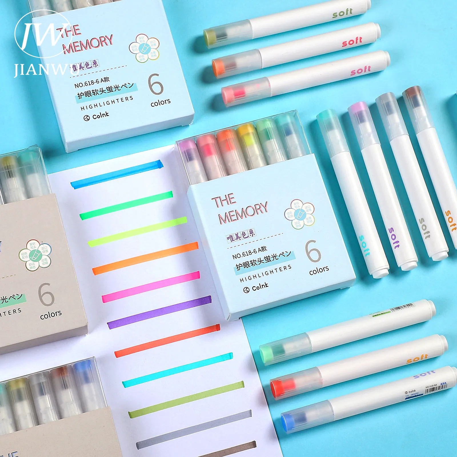 DHgate.com:Multicolor Highlighter Pens, Large Capacity Oblique Head ...