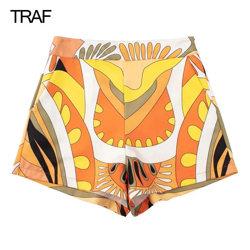 TRAF Woman Short Shorts Y2k Summer Mini Shorts Print Womens Shorts Rave ...