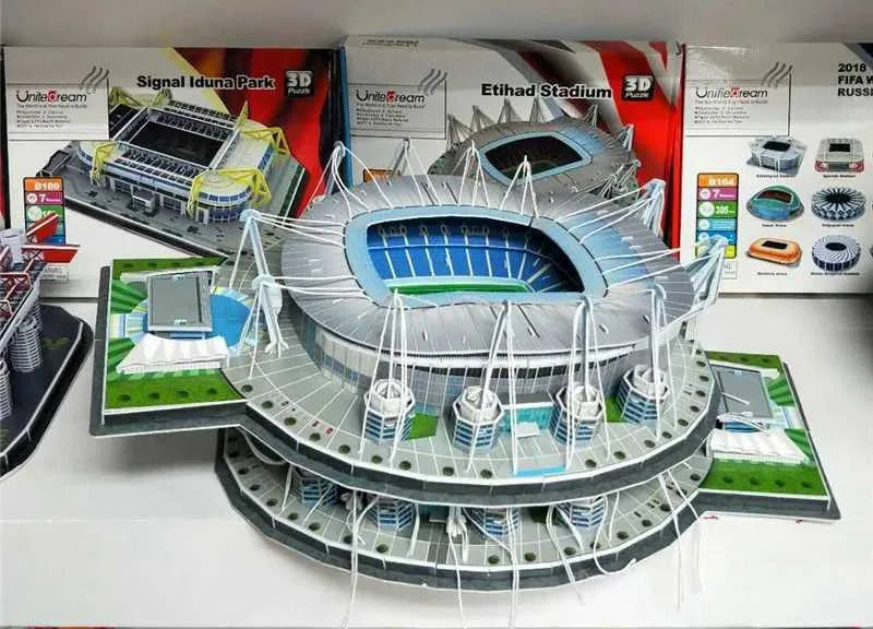 3D DIY Football Stadium Puzzle - 29 Styles, European Architecture Model ...