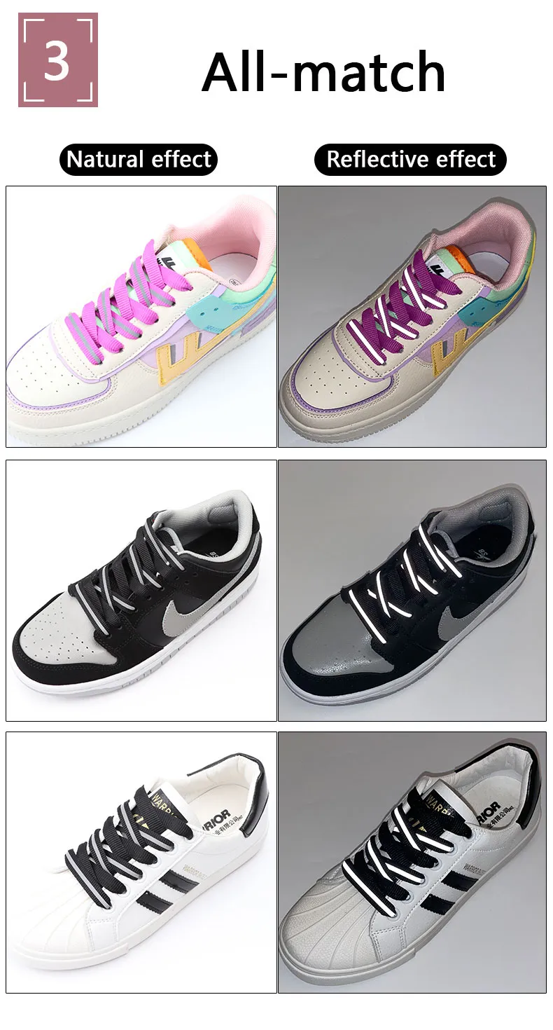 Reflective Shoelaces for Running Flat Luminous Fluorescent Strings for ...