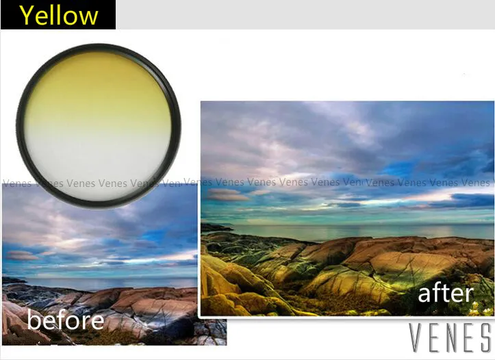 DHgate.com:Venes 52mm Solid Color Lens Filter: Graduated Red/Purple ...