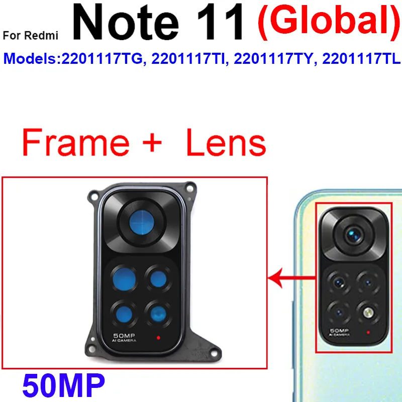 DHgate.com:Xiaomi Redmi Rear Camera Glass Lens + Frame Replacement Back ...