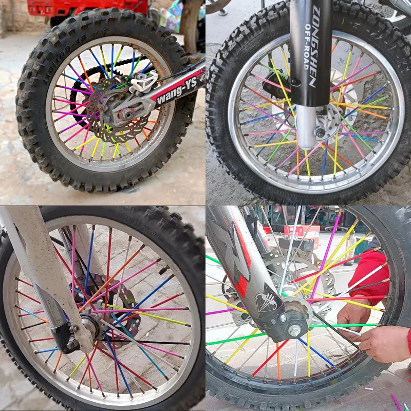 Motorcycle Spoke Covers Rim Decorative Sleeves | Durable & Reflective ...