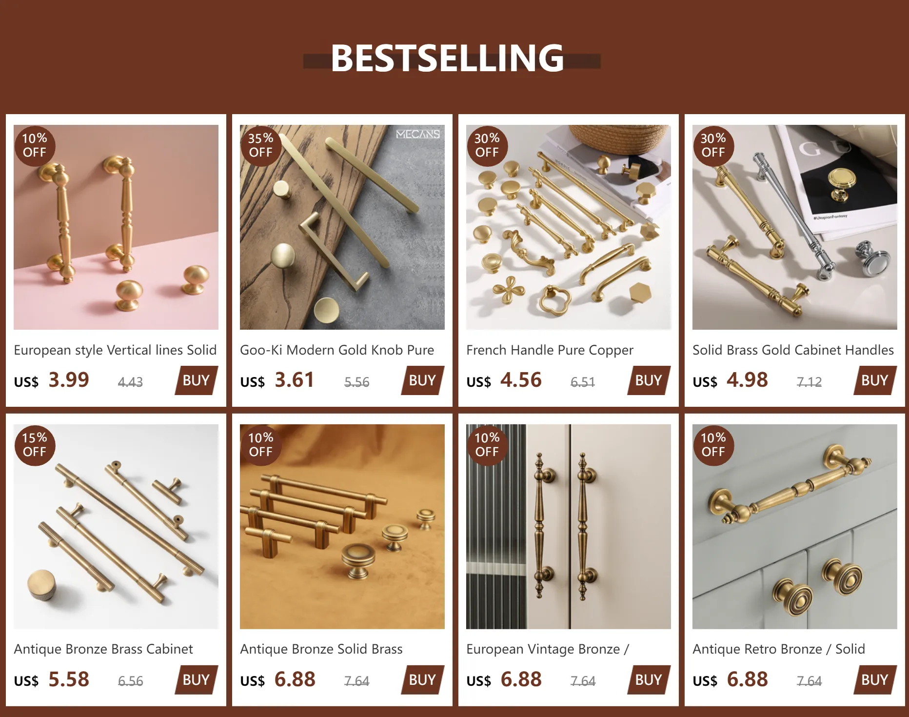 Nordic Gold Solid Brass Cabinet Knobs & Drawer Pulls - Long T Bar Handles, Shop Now! from Dhgate ...