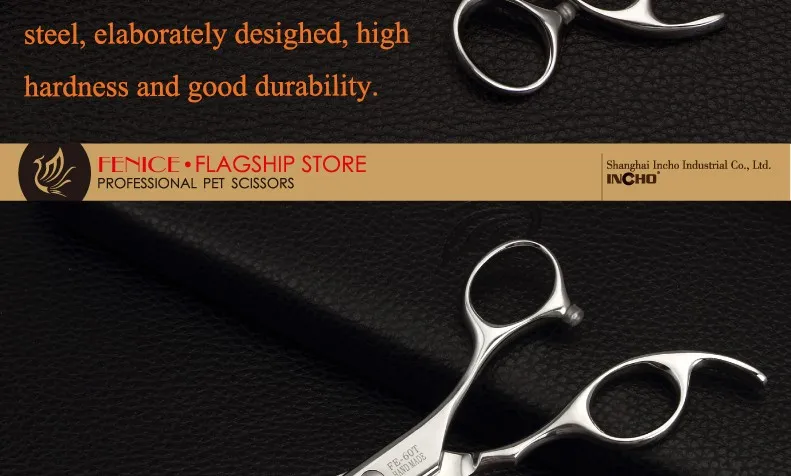 Fenice Professional 6 Dog Grooming Scissors Kit for Precise Animal ...