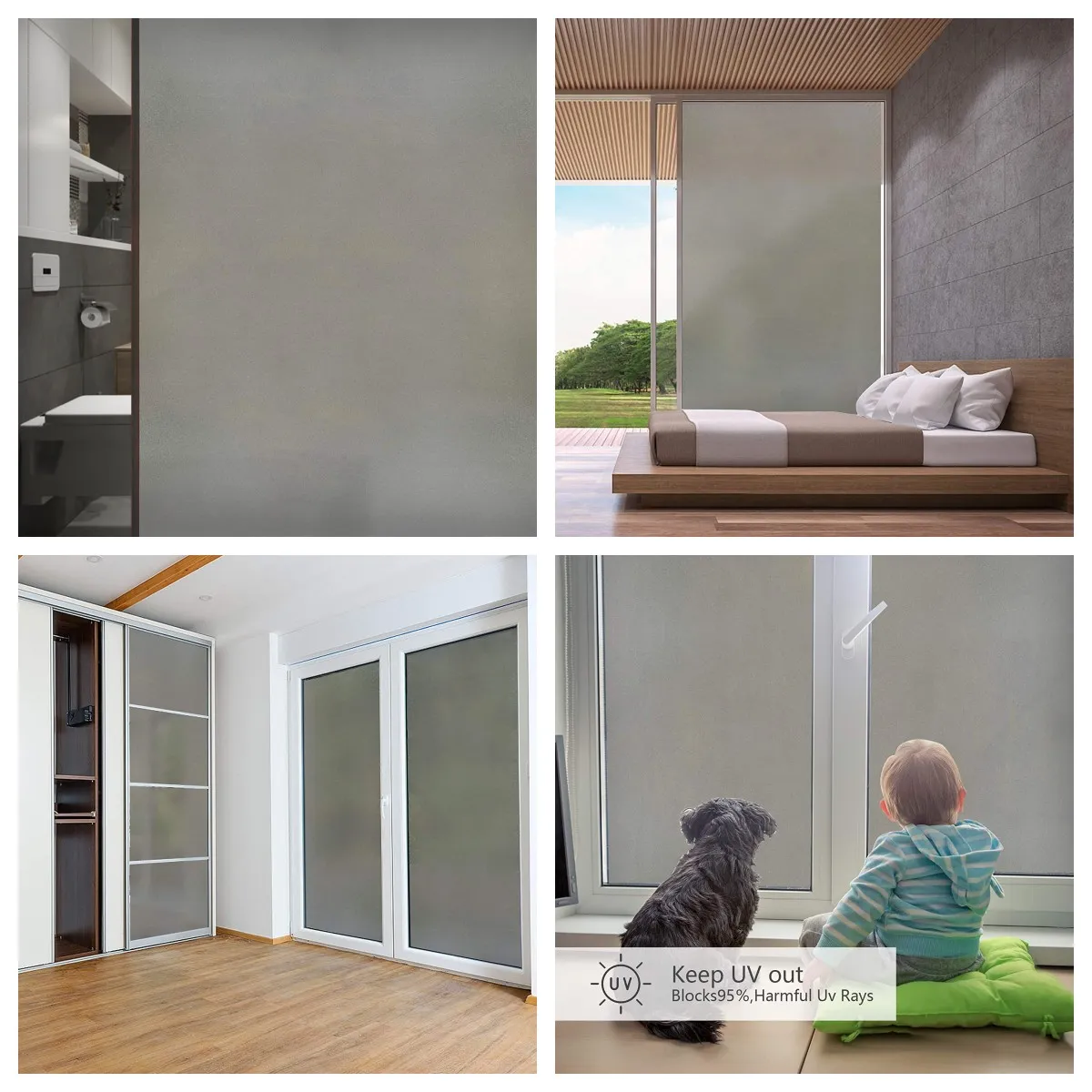 DHgate.com:Matte Window Film for Privacy - Gray Stained Glass Static ...