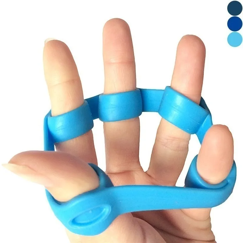 Grip Hand Strengthener Silicone Finger Exerciser With Resistance Bands ...
