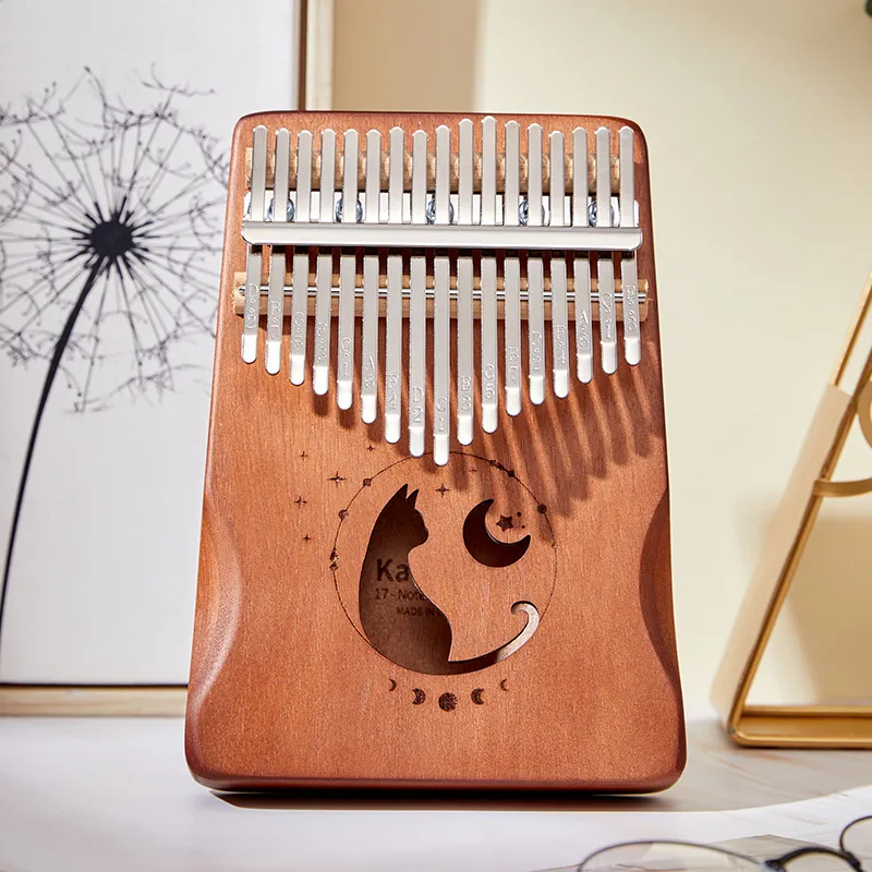 Mahogany Kalimba: 17-Key Thumb Piano for Melodious Sounds from Dhgate ...