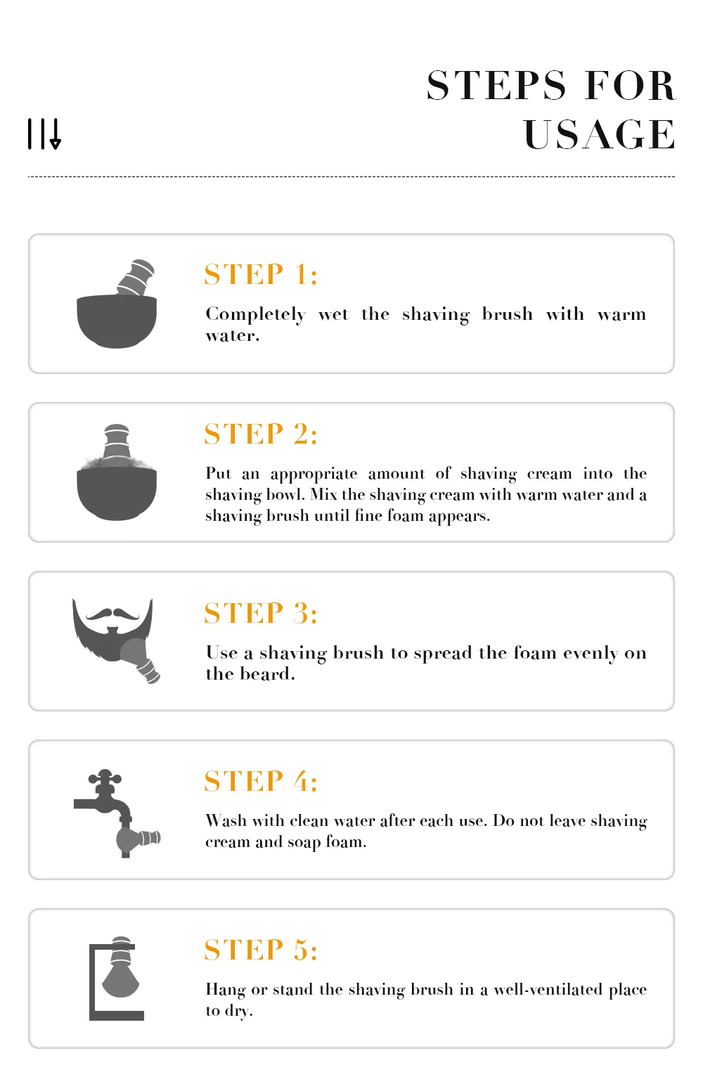 Boti Men's Beard Shaving Brush with Bulb-Shaped Synthetic Knot and ...