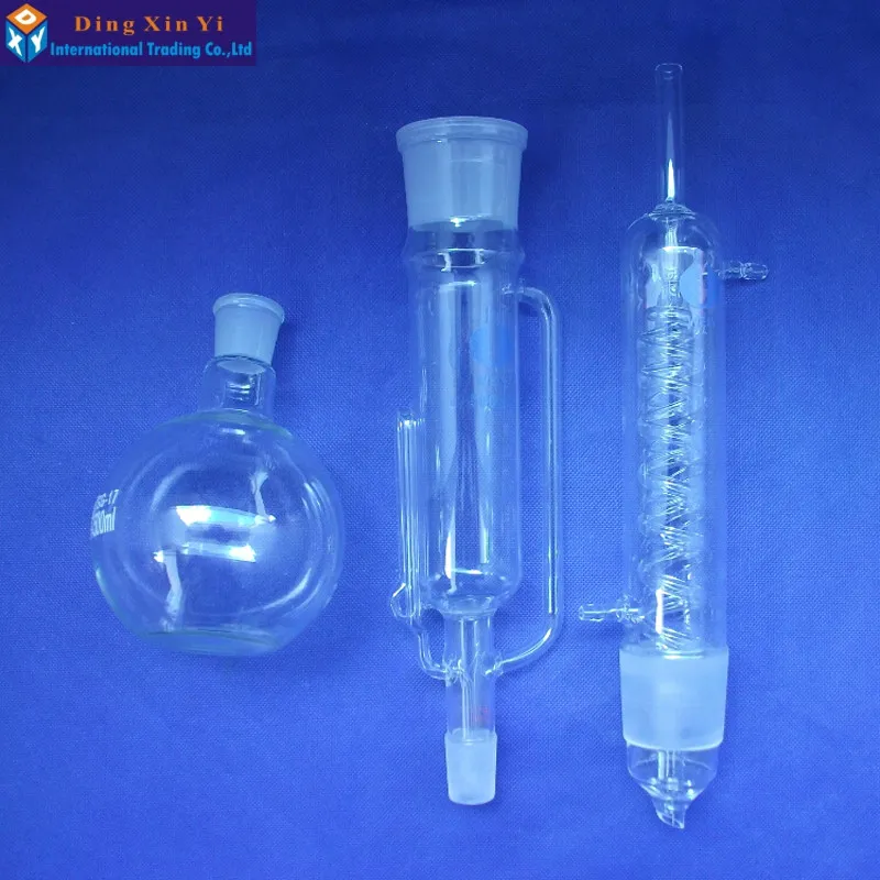 Pyrex Lab Glassware Soxhlet Extraction Kit: 150ml 500ml Glass Extractor ...