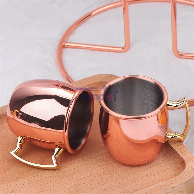 Mini Copper Moscow Mule Mugs - 60ml Shot Glasses, Perfect for Vodka ...