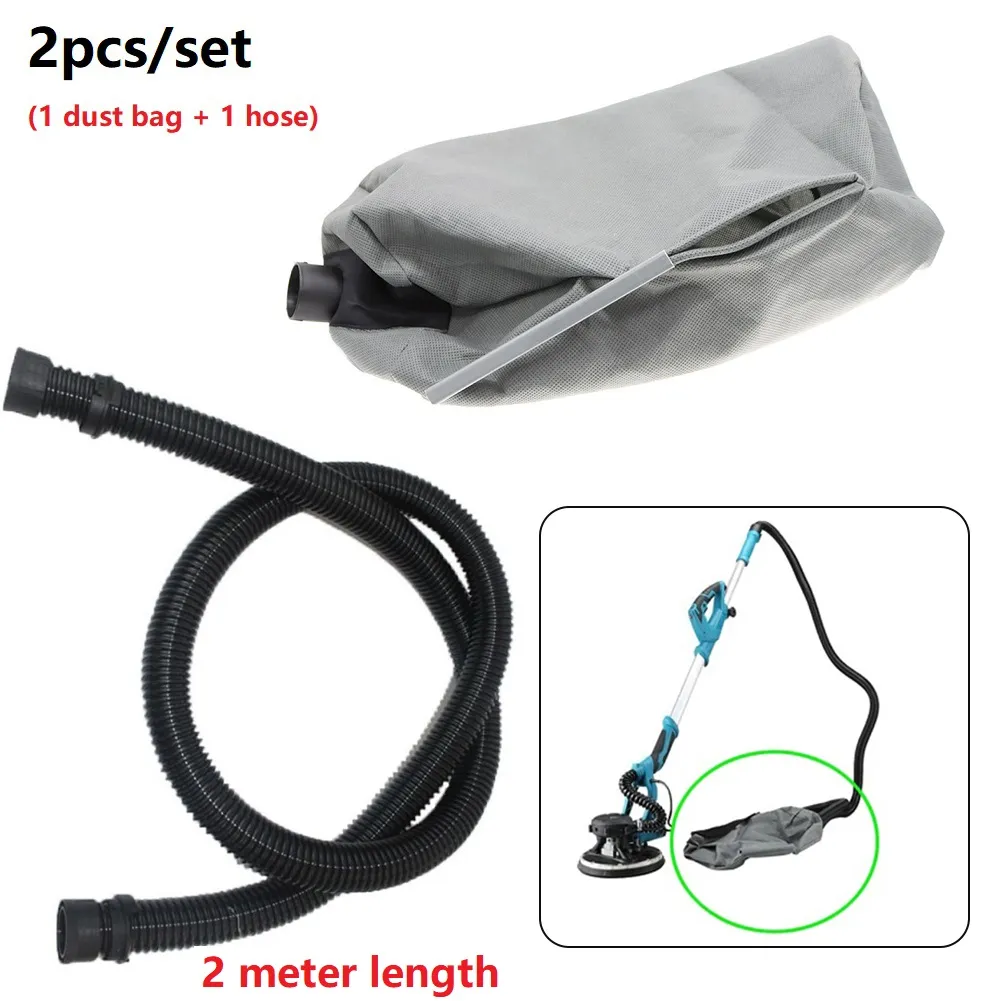 Wall Grinder Vacuum Dust Bags with 2M Hose Tube for Dust-Free Sandpaper ...