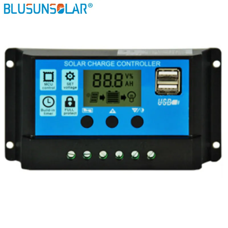 Charge Controller For Solar And Wind 10A/20A/30A PV Controller 12V/24V ...