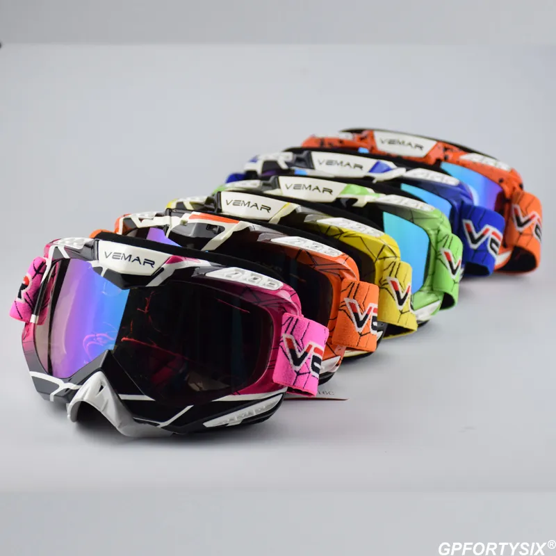 VEMAR Motocross Goggles for Dirt Bike Helmets with Adjustable Strap and ...