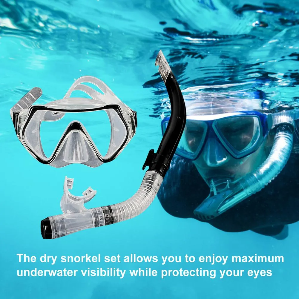 Panoramic View Snorkeling Set - Dry Top Snorkel, Anti-Fog Scuba Mask ...