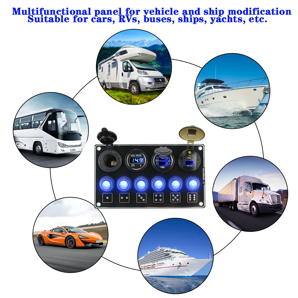 24V 12V Switch Panel With 6 Buttons Car Light... From Ddmydec, $28.21 ...