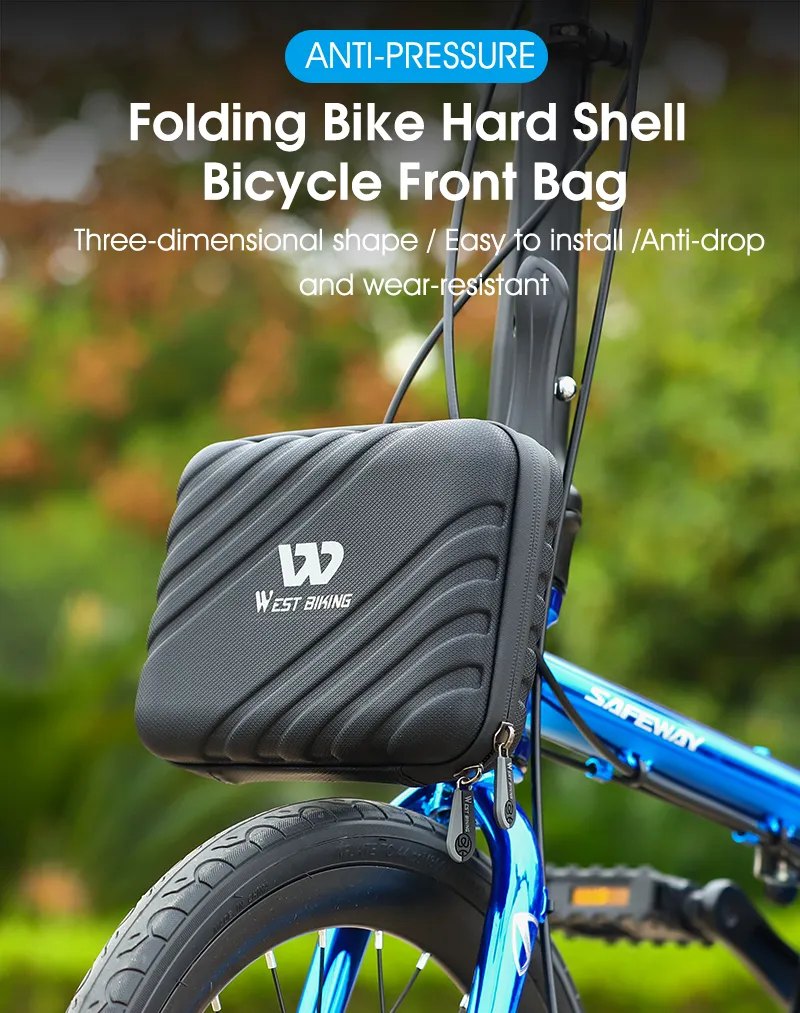 West Biking Waterproof Hard Shell foldable bike bag with Reflective ...