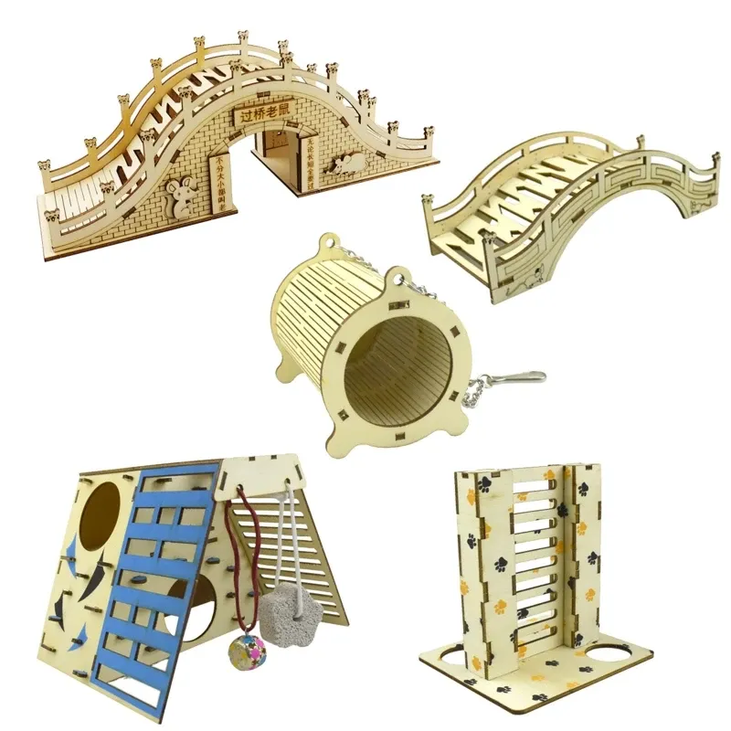 DHgate.com:Wooden Hamster Bridge Playhouse with Rock Climbing Ladder ...