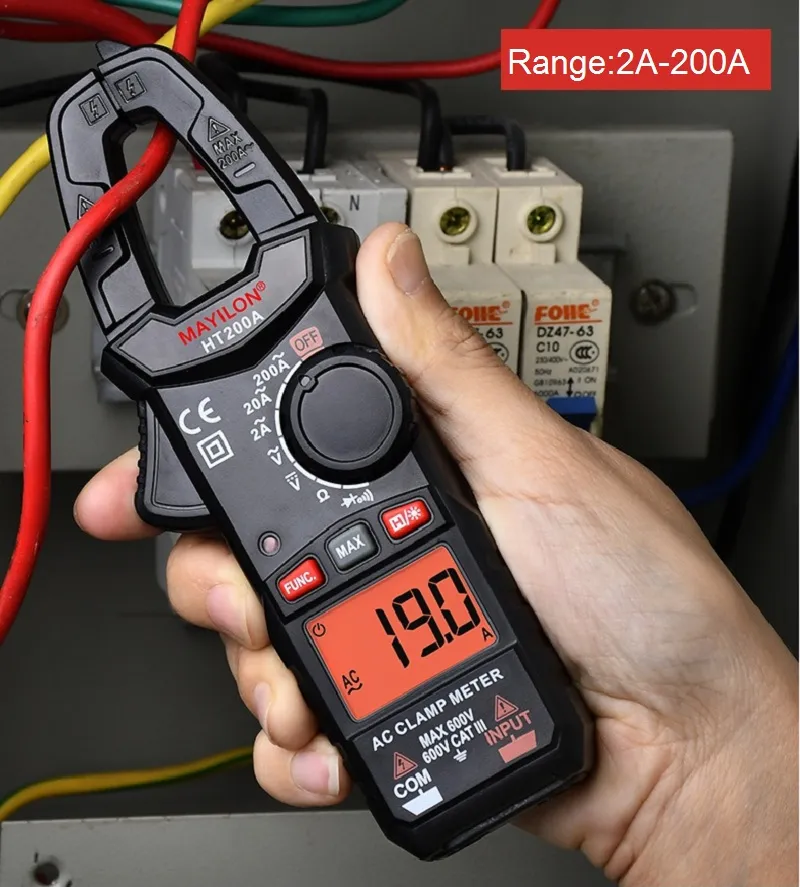 Digital Clamp Meter: AC/DC Ammeter Voltmeter, Multimeter Clamp Tester ...