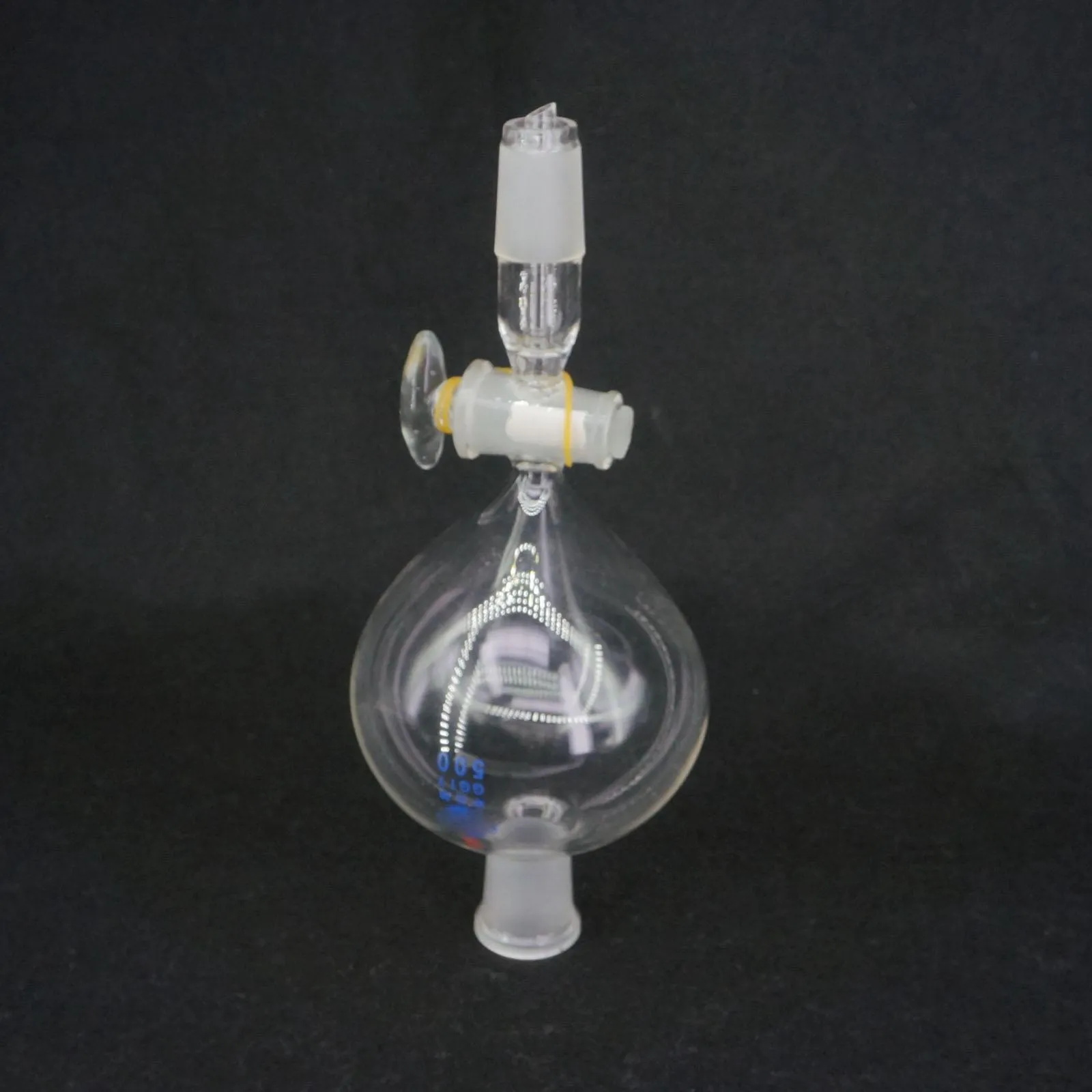 500ml Lab Separatory Funnel - Ground Joint Ball Shape, Glass Stopcock ...