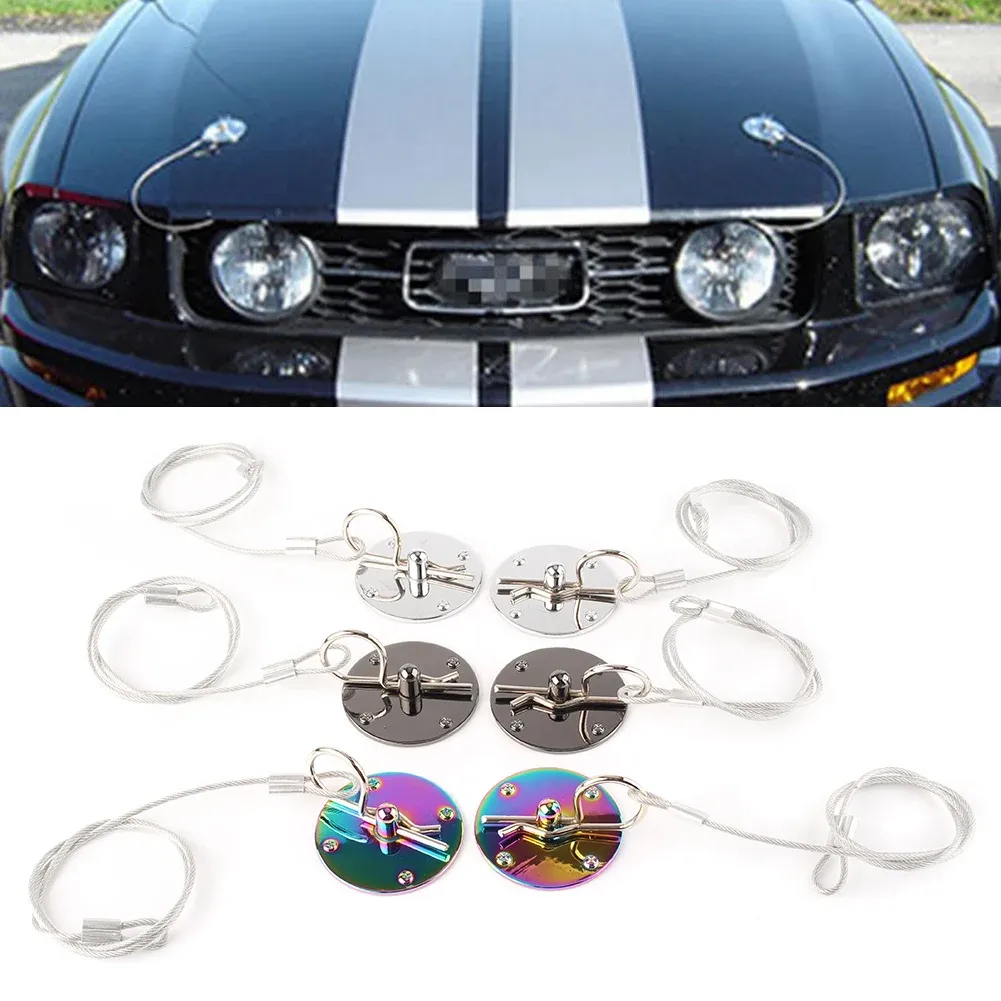 Jeep Hood Latch CNC Aluminum Hood Pin Lock Kit - Universal Racing Hood ...