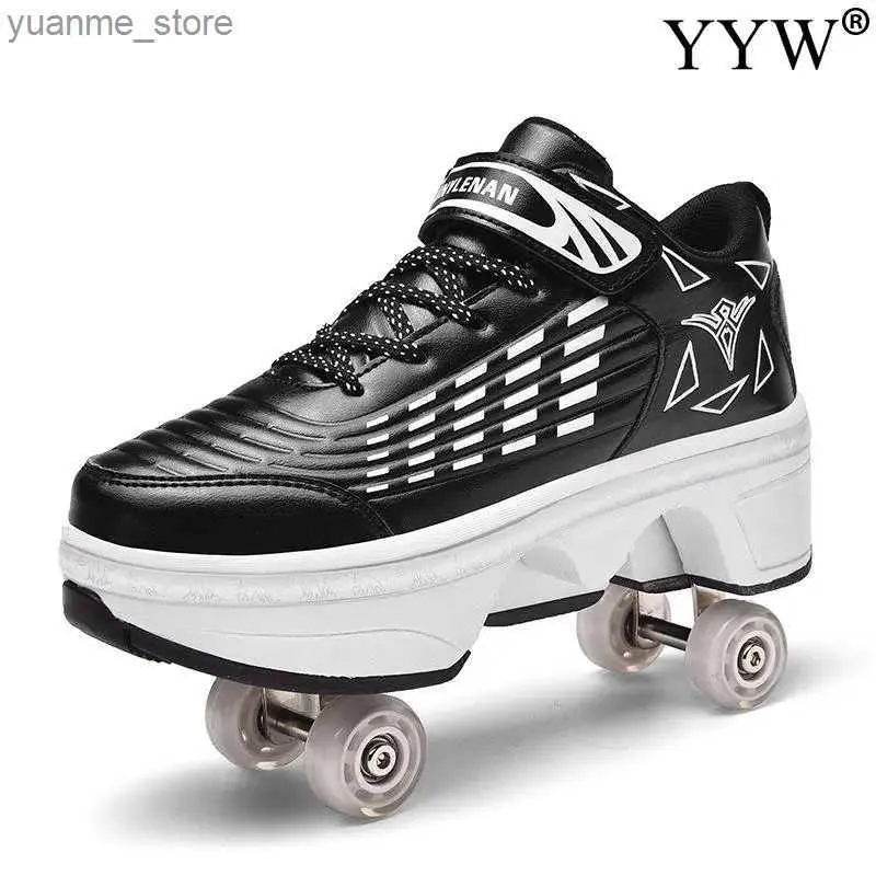 Childrens Inline Skates Detachable Kick Skates Sneaker Roller Skate ...