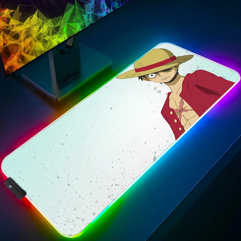 Anime Mouse Pad RGB One Piece Extended Gaming Mousepad Kawaii ...