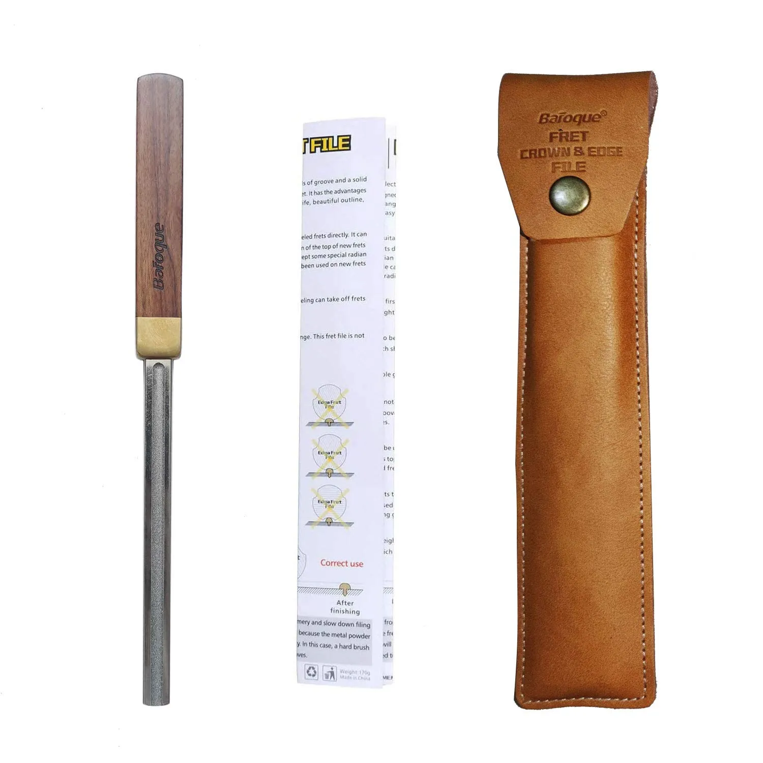 3-Edge Luthier File - Premium Baroque Guitar Fret Crowning & Dressing ...