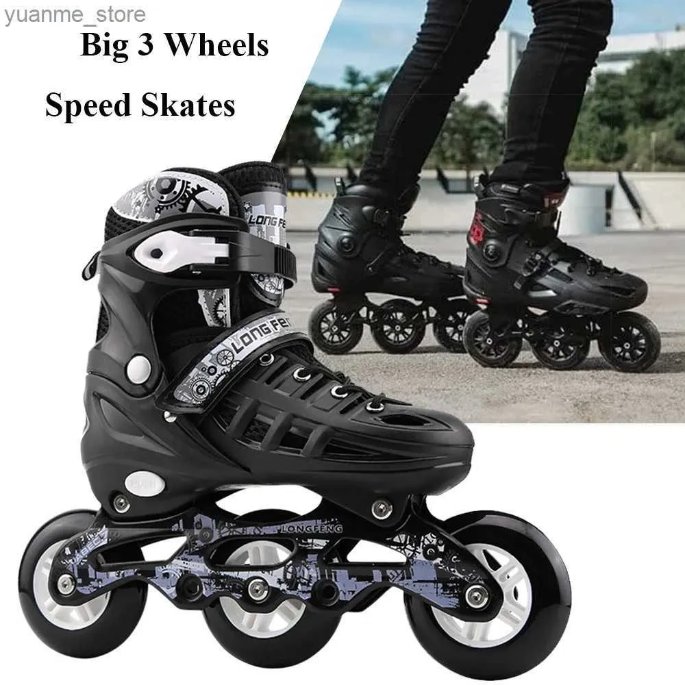3 Wheel Inline Skates: Adjustable, Pro Adult Roller Skates For Slalom ...