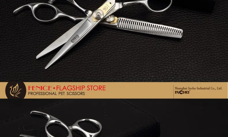 Fenice Professional 6 Dog Grooming Scissors Kit for Precise Animal ...