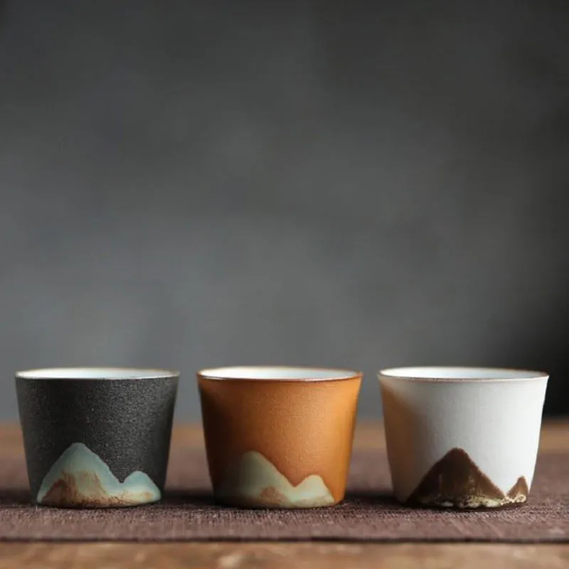 Handmade Ceramic Teacup - Small Chinese Tea Cup, Retro Coffee Mug ...