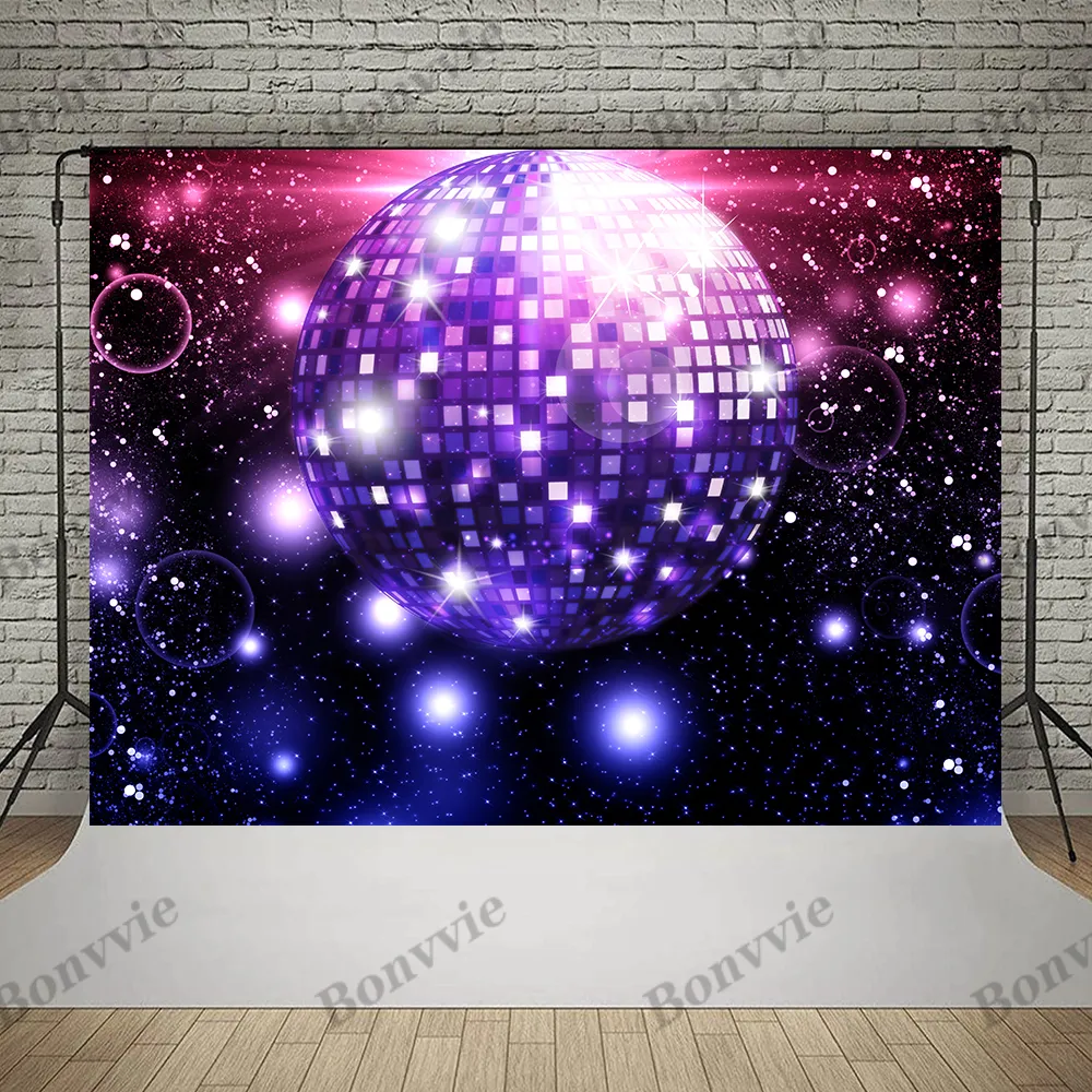 Shiny Gold String Dots Disco Ball Backdrop for Birthday Party Photo ...
