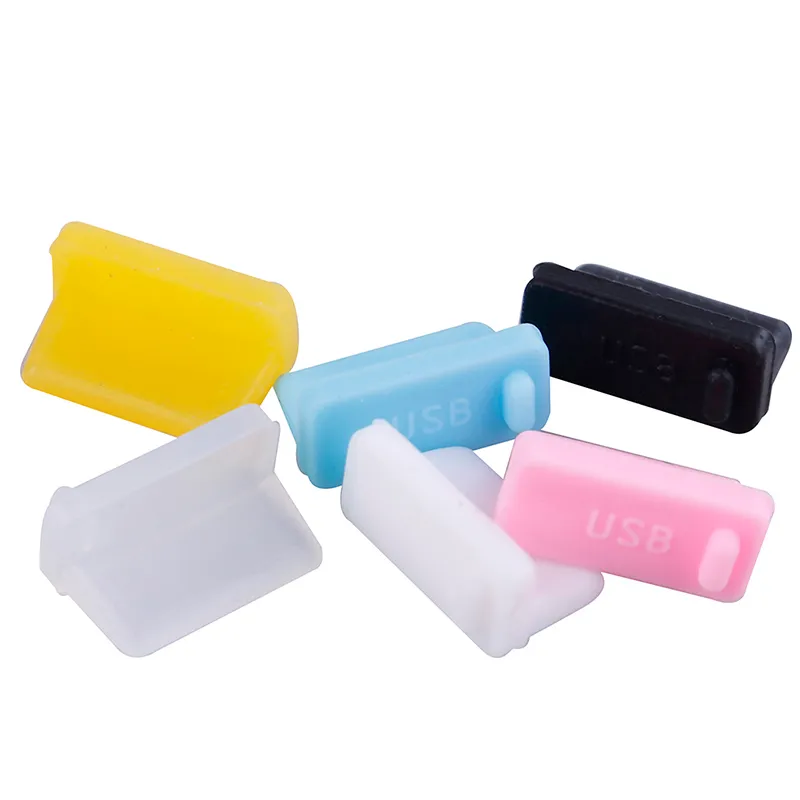 Silicone Dust Plug Set Universal Dustproof USB Female Jack Port Cover ...