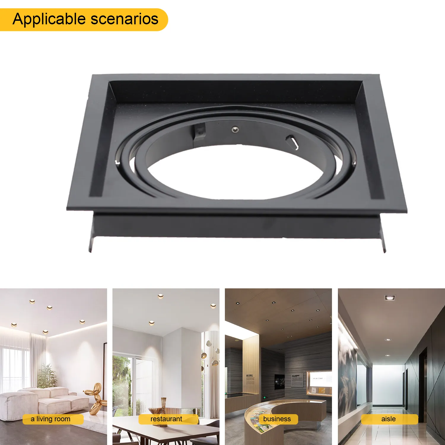 Sleek SMD LED Downlights: Square Recessed Ceiling Spotlights for Indoor ...