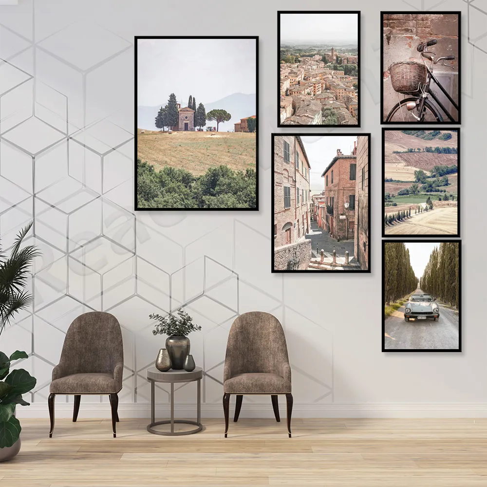 Italian Landscape Art Prints - Tuscany & Verona Scenes, Gallery Wall ...