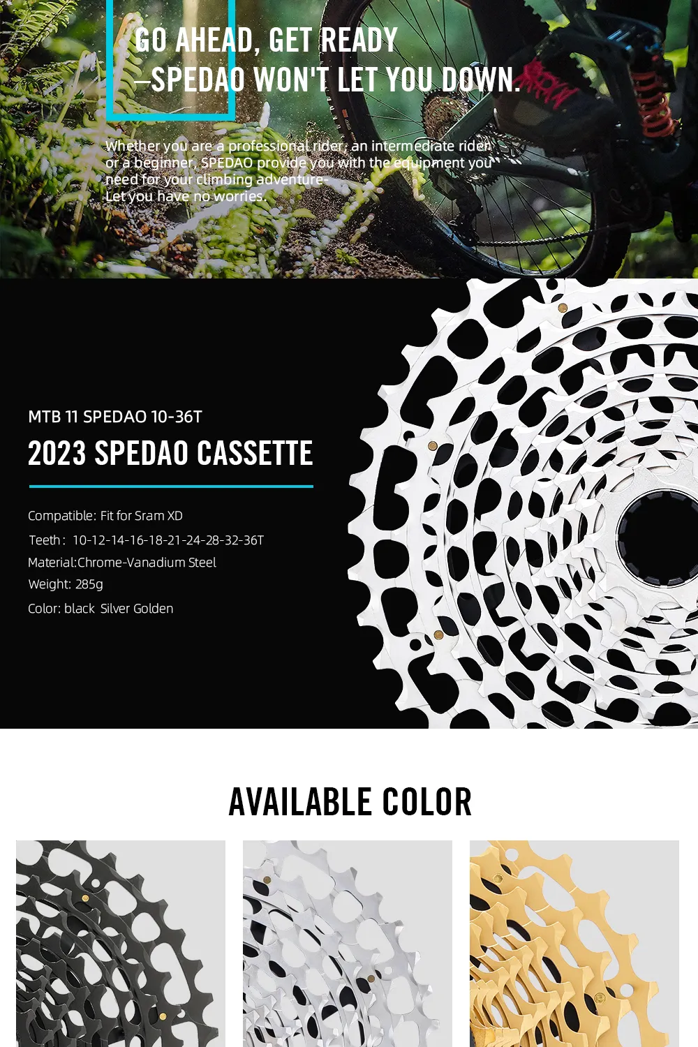 SPEDAO XD CASSETTE 11s 10 36T 11 Speed Bike Freeewheel XD Super Light CNC 285g Road Bicycle ...