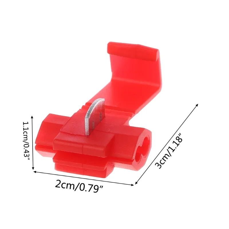 Auto 2 Pin T Shape Wire Cable Connectors Terminals Crimp Scotch Lock ...