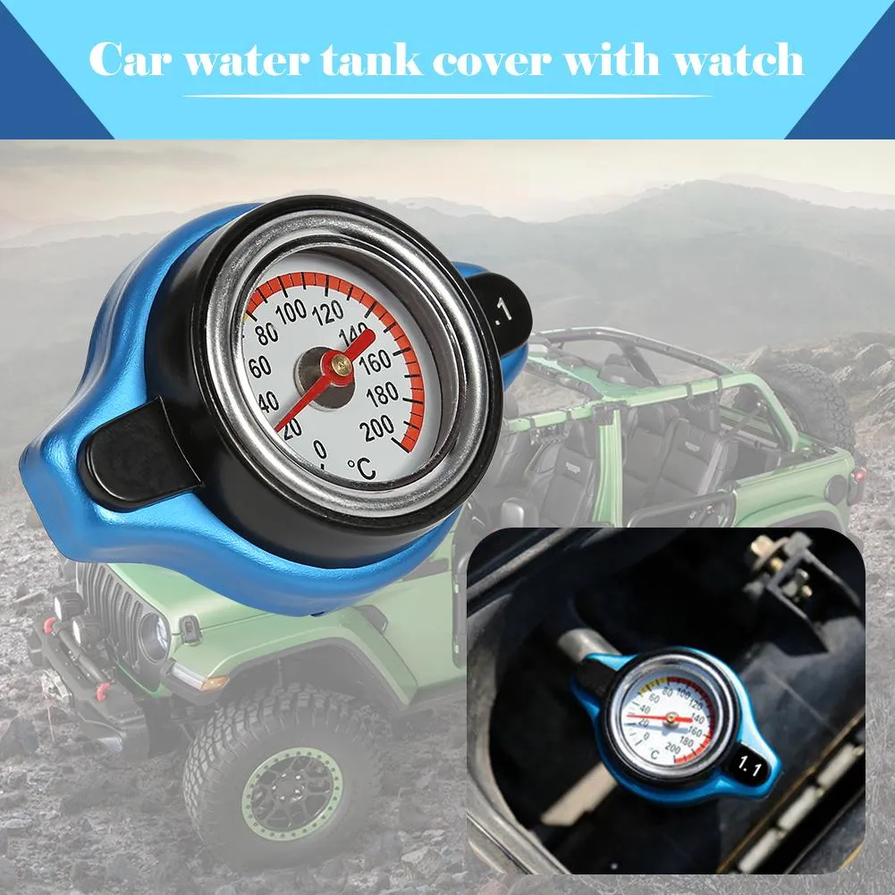 Type Aluminum Alloy Car Radiator Cap with Water Temp Gauge & Pressure ...