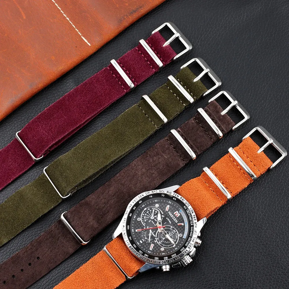 20mm Titanium Watch Strap, Retro Suede Watch Strap With Adjustable ...