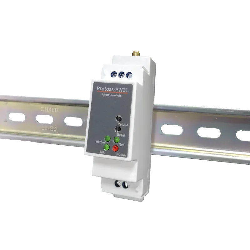 DIN Rail Serial Port RS485 To TCP/IP Or WiFi Converter Serial Port ...