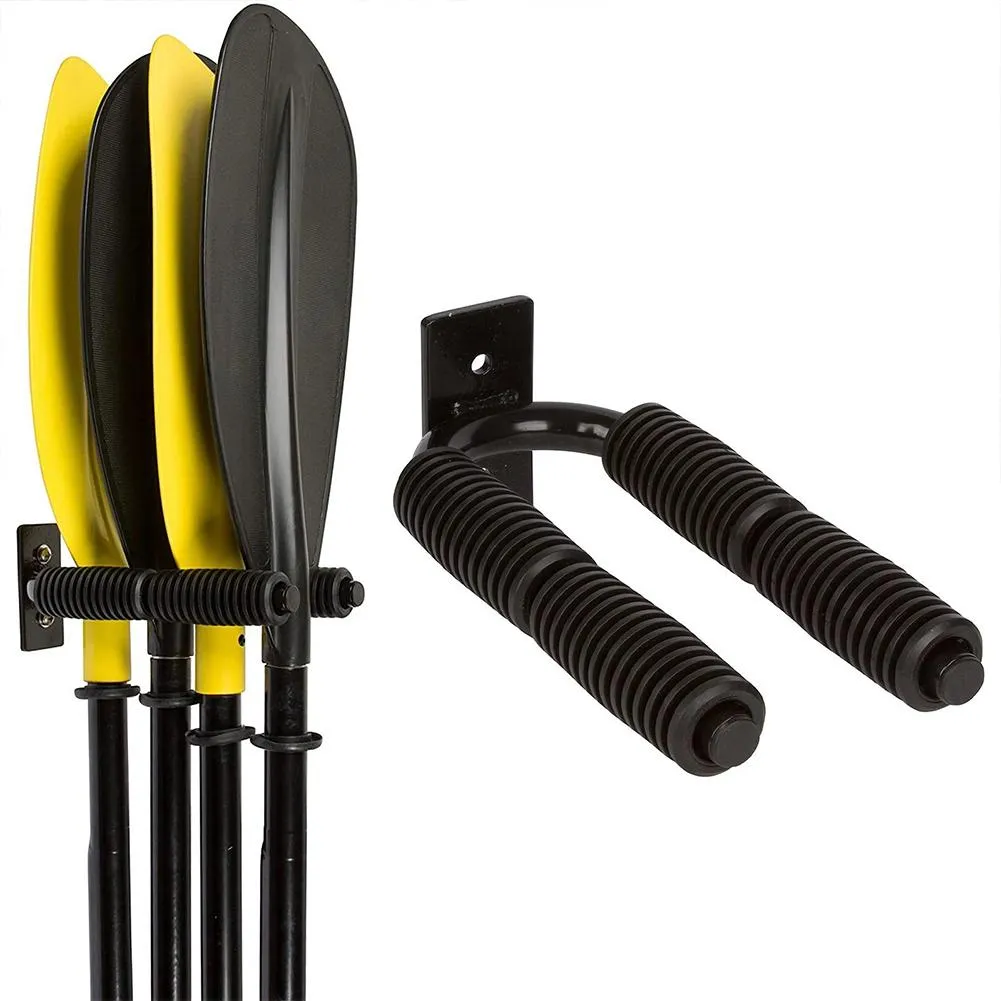 Kayak Paddle Storage Rack: Wall-Mount Organizer for 2 Paddles and ...